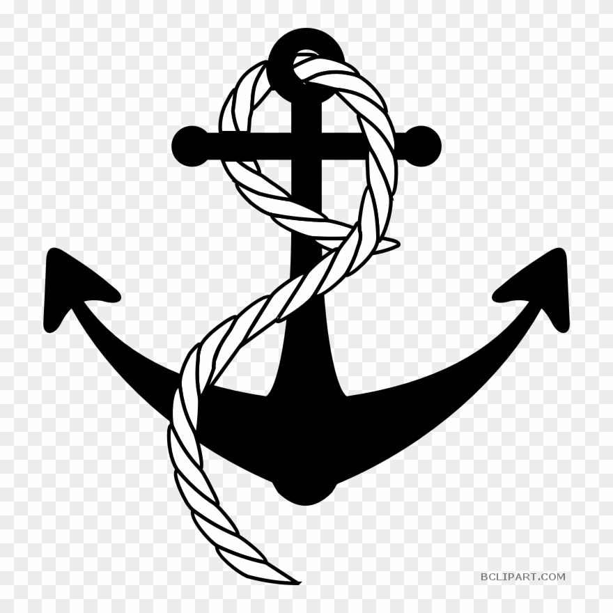 Download Anchor With Rope Transparent Clipart Anchor Rope Clip - Anchor ...