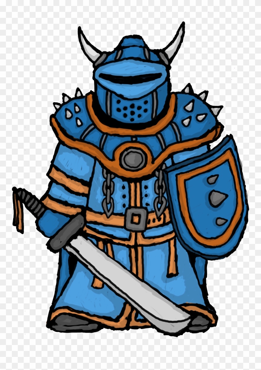 Download Drawing Knight Blue - Character Clipart (#1272907) - PinClipart