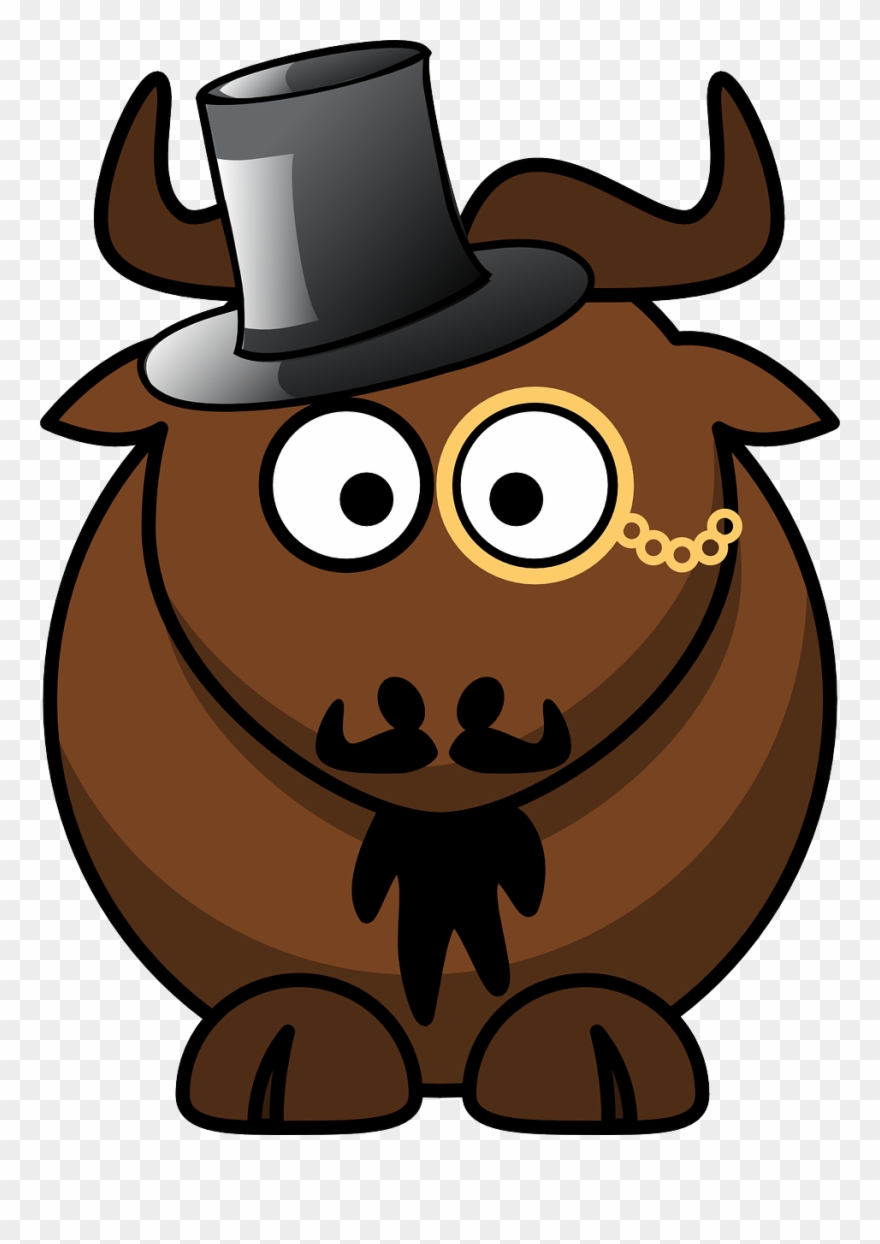 Gnu Animal Cute Funny Mammal Png Image - Cartoon Gnu Clipart (#1279410 ...