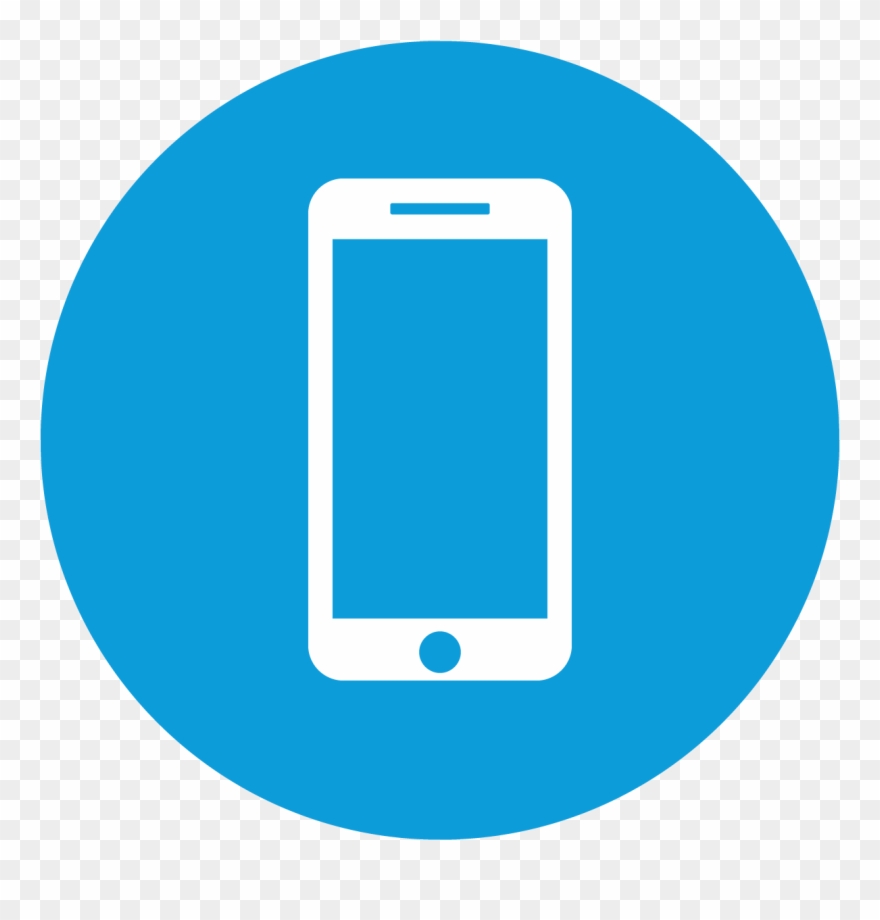 Download Mobile Services - Blue Smart Phone Icon Clipart (#1296434 ...