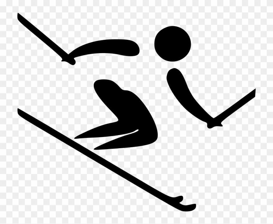 Alpine Skiing Pictogram - Alpine Skiing Olympic Symbol Clipart ...
