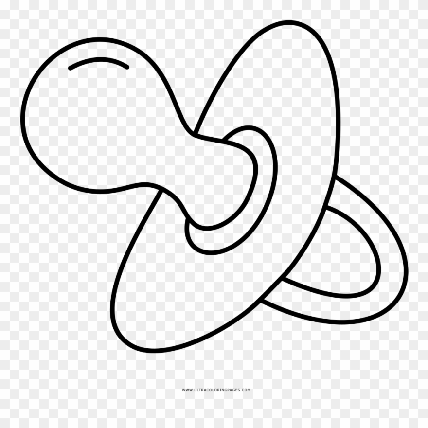Pacifier Coloring Page Ultra - Baby Soother Drawing Clipart (#1351252 ...