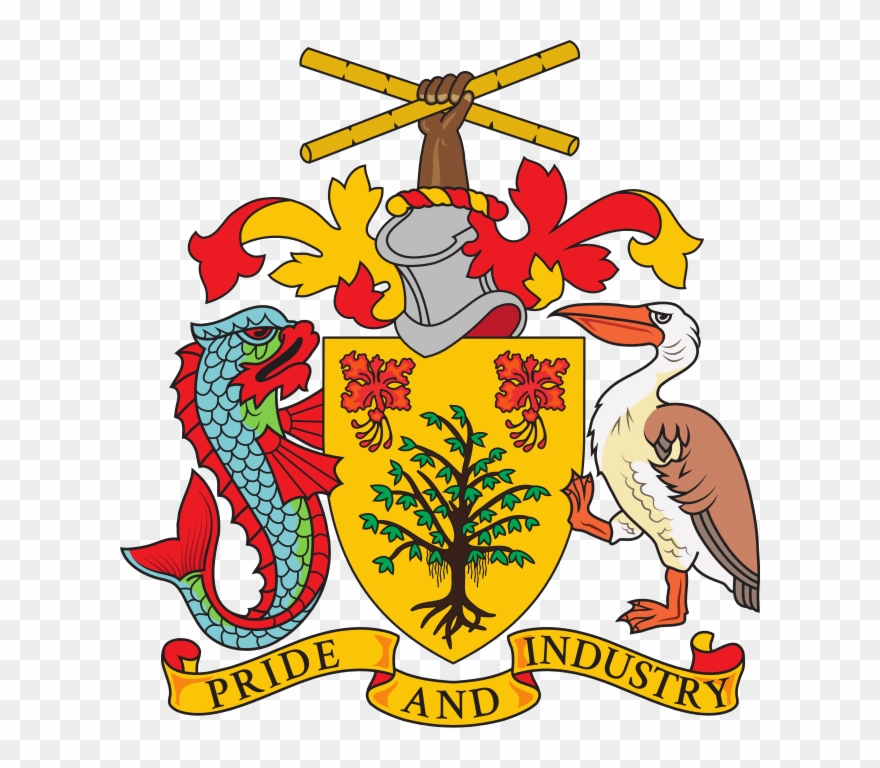 Above The Shield Is A Helmet With A National Symbol - Barbados Coat Of ...