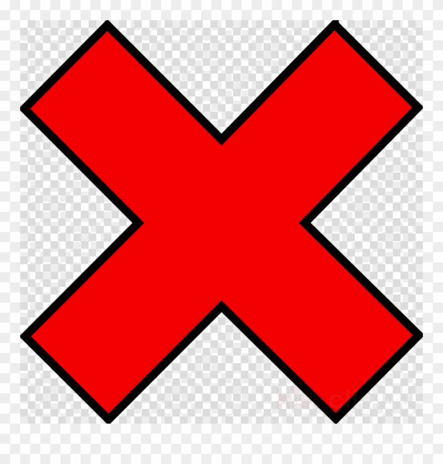 Download Clip Art Red Cross Clipart Clip Art - Tacha Roja Png ...