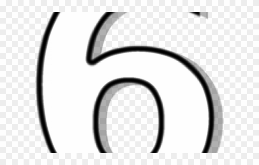 Outline Of Number 6 Clipart (#1365874) - PinClipart