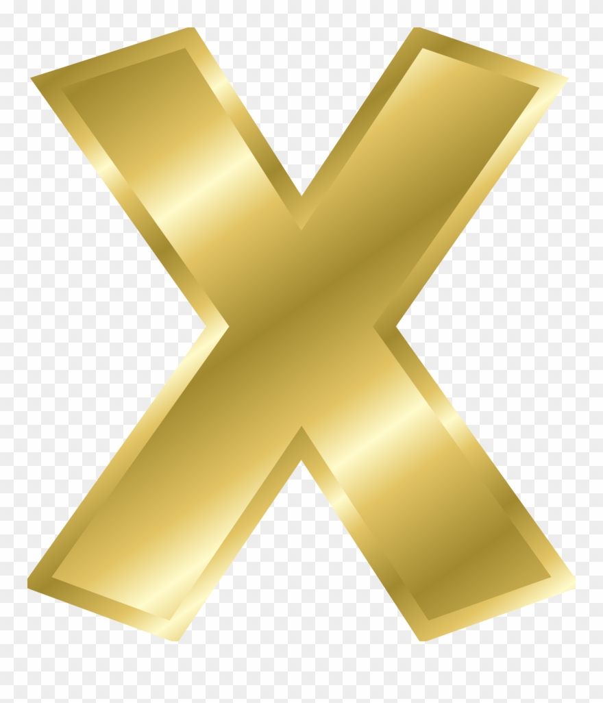 Big Image - Gold Letter X Png Clipart (#1378852) - PinClipart
