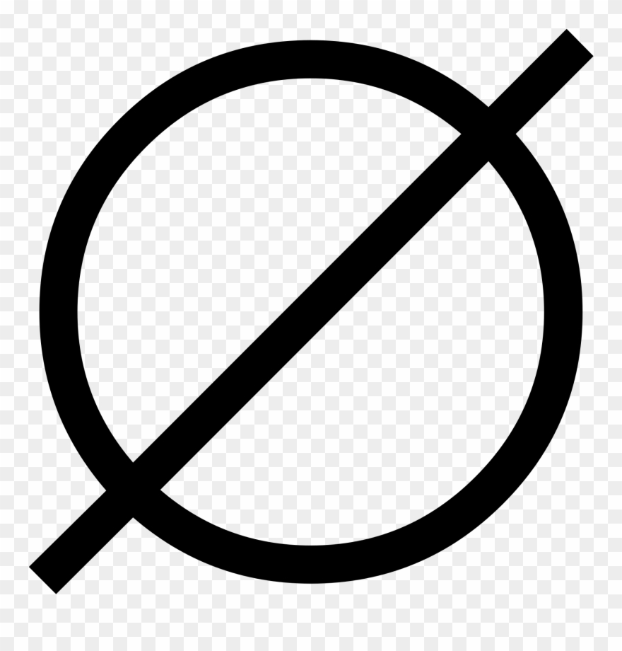 Download Open - Circle With Line Through Symbol Clipart (#1379492 ...