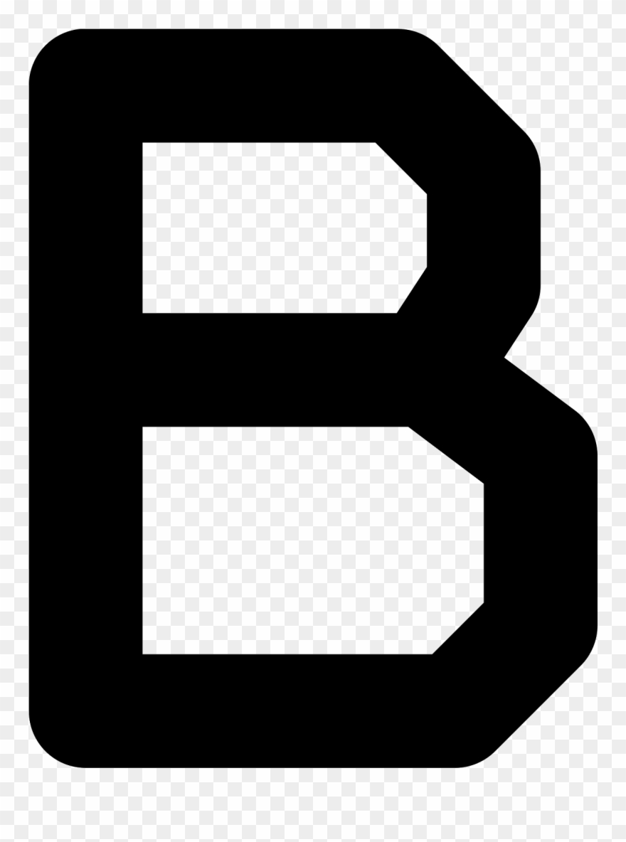 B Icon - B Black Png Clipart (#1387891) - PinClipart