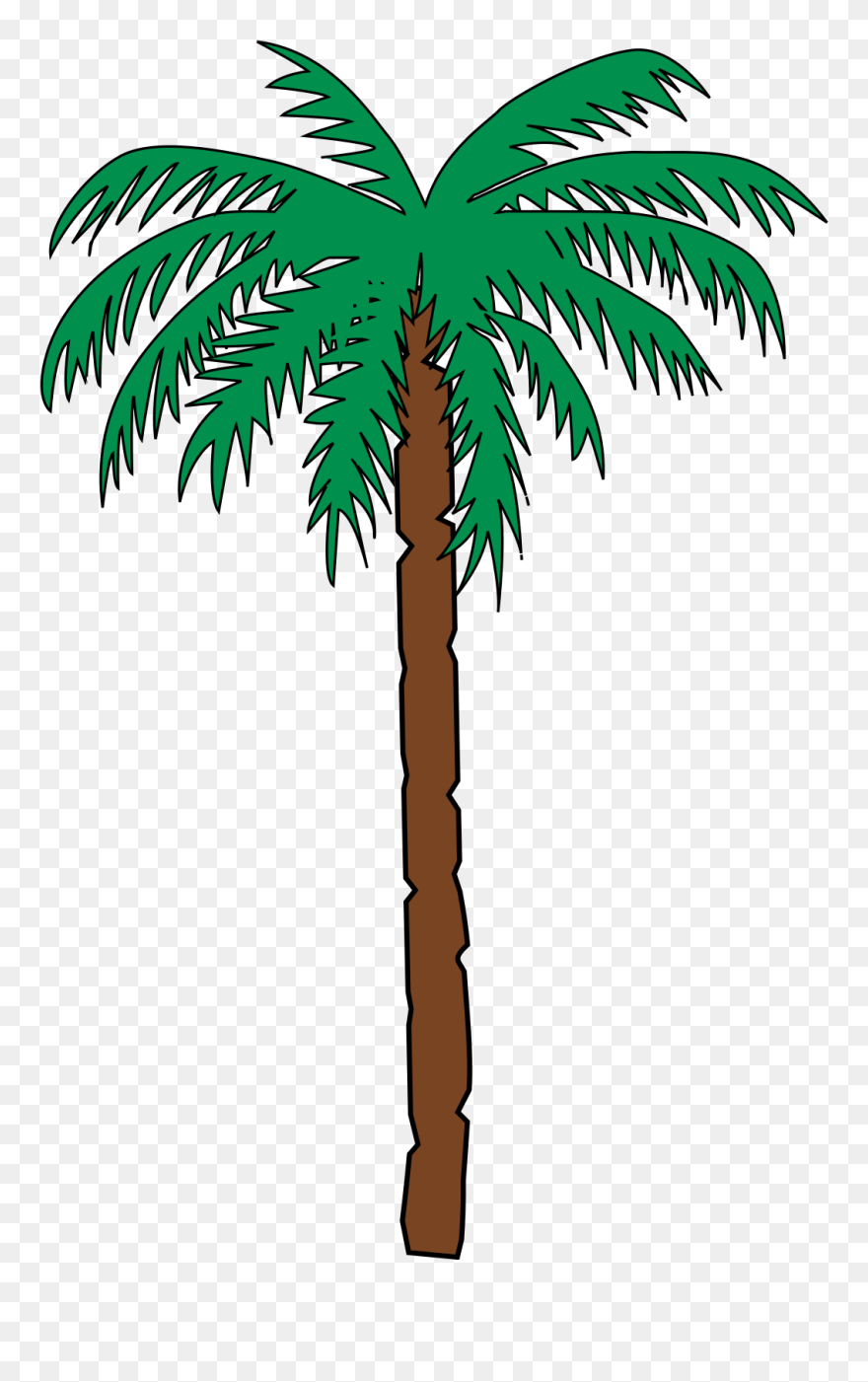 Download Palm Tree Date - Straight Palm Tree Cartoon Clipart (#1390632 ...
