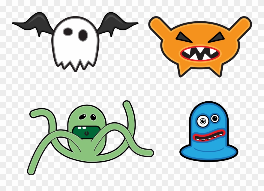 Big Image - Funny Blue Thing Shower Curtain Clipart (#144034) - PinClipart