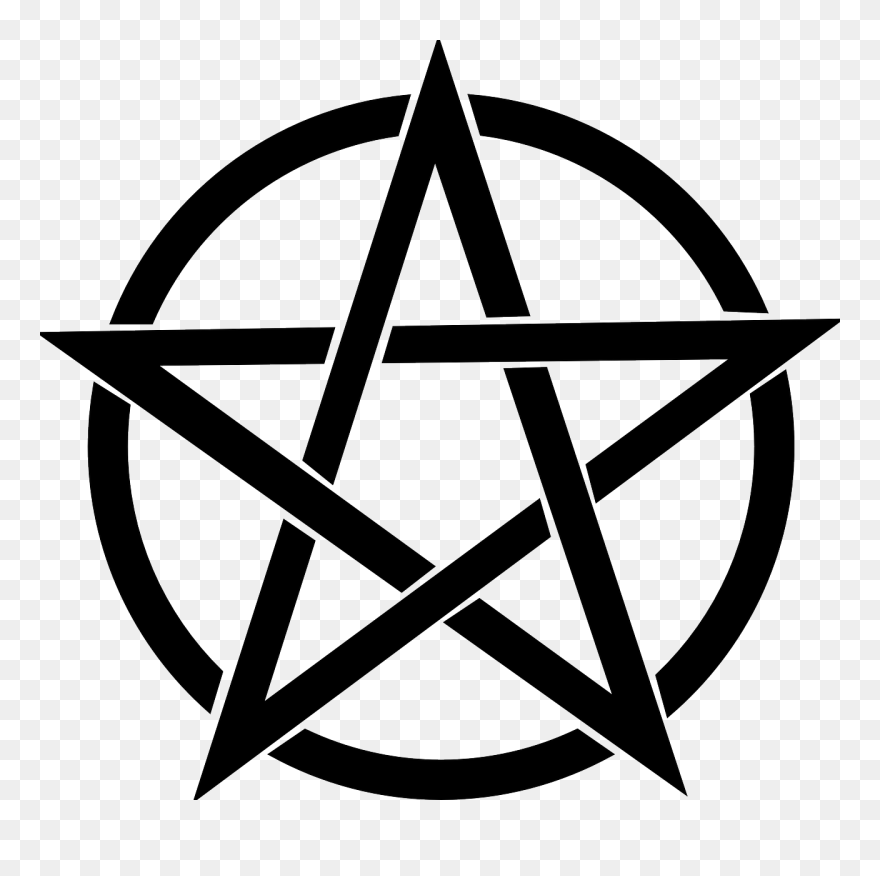 Pentacle Clipart Goddess Symbol - Pentagram Png Transparent Png ...