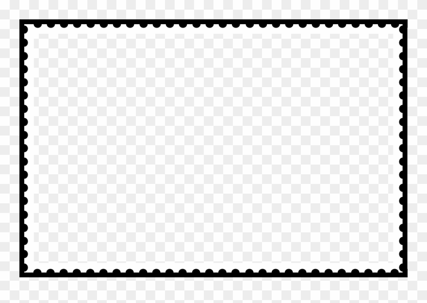 Download Stamp Outline Png Clip Art - Post Card Border Png Transparent ...