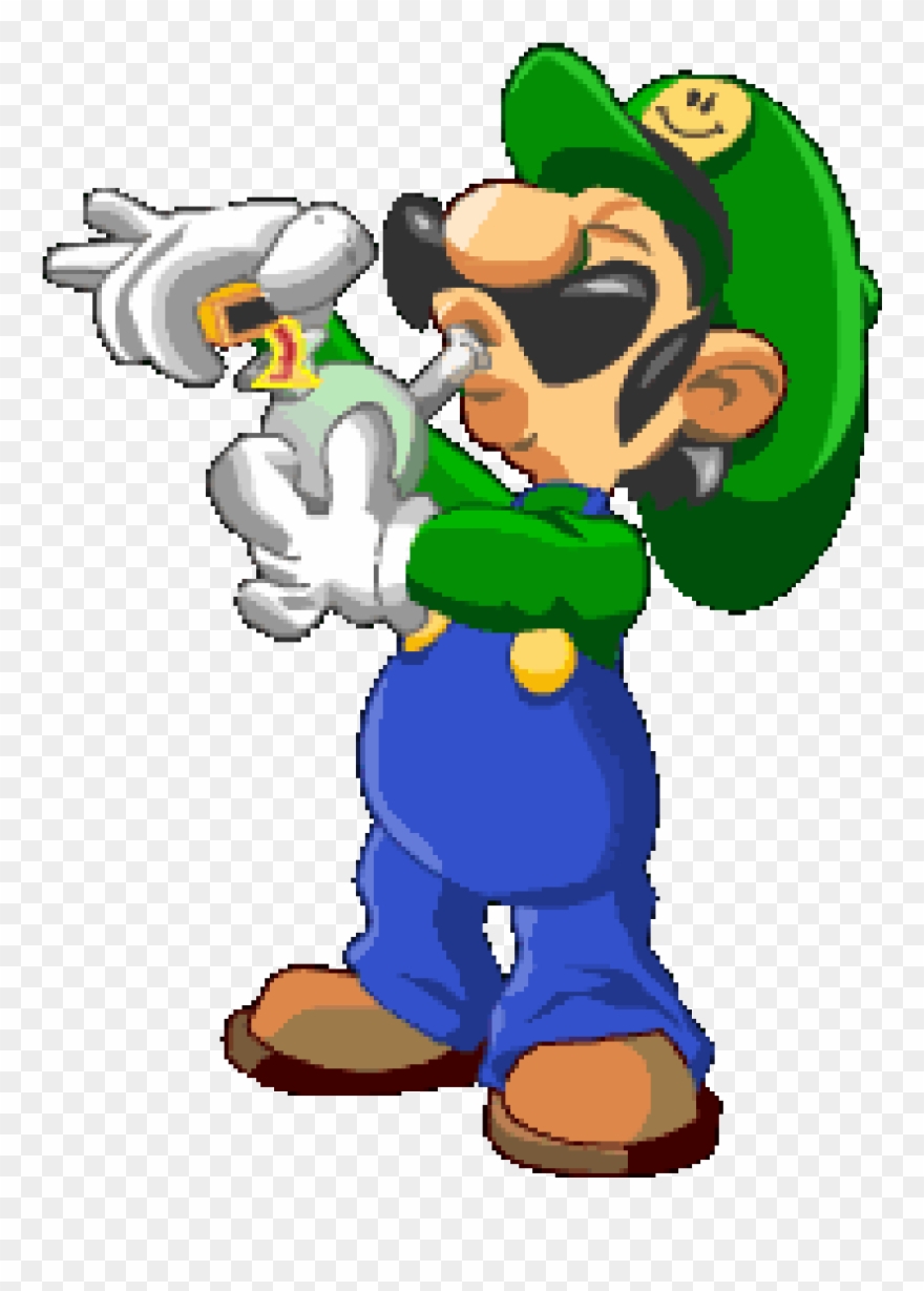 Mario Smoking For All Your Transparent Luigi - Luigi Marihuana Clipart ...