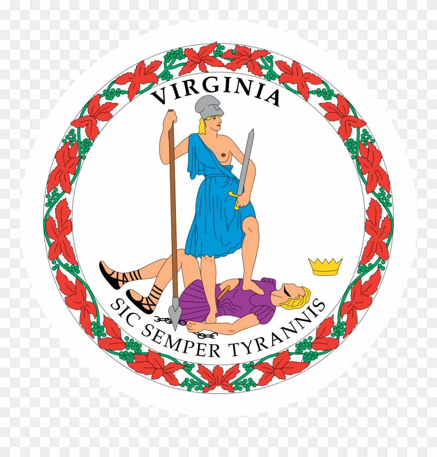 The Actual Seal Of Virginia - Virginia Flag Clipart (#1450155) - PinClipart