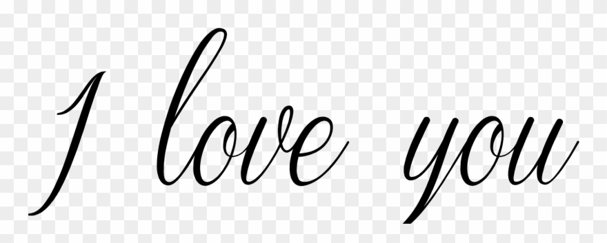 Clip Art Typeface Printing Handwriting Calligraphy Love You In 