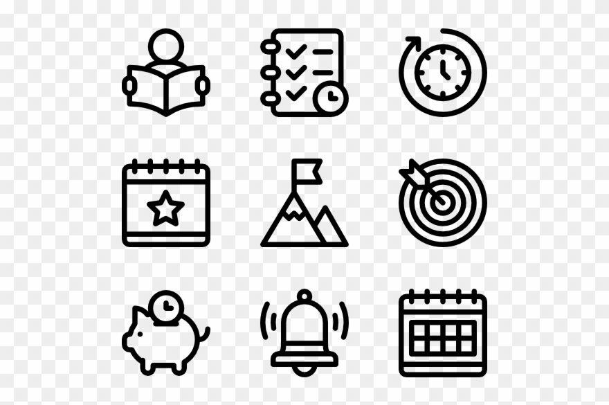Time Management - White Icons Png Clipart (#1474130) - PinClipart