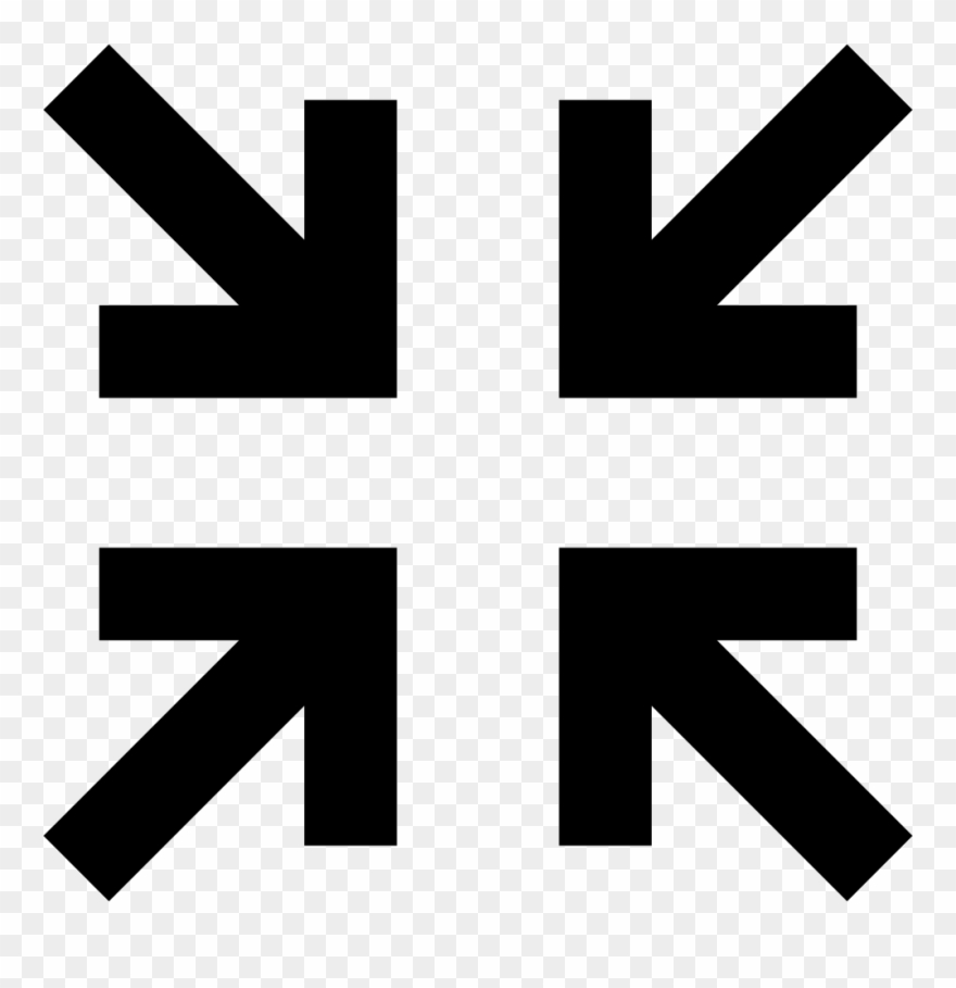Collapsing Four Arrows Interface Button Symbol Comments - Four Arrows ...