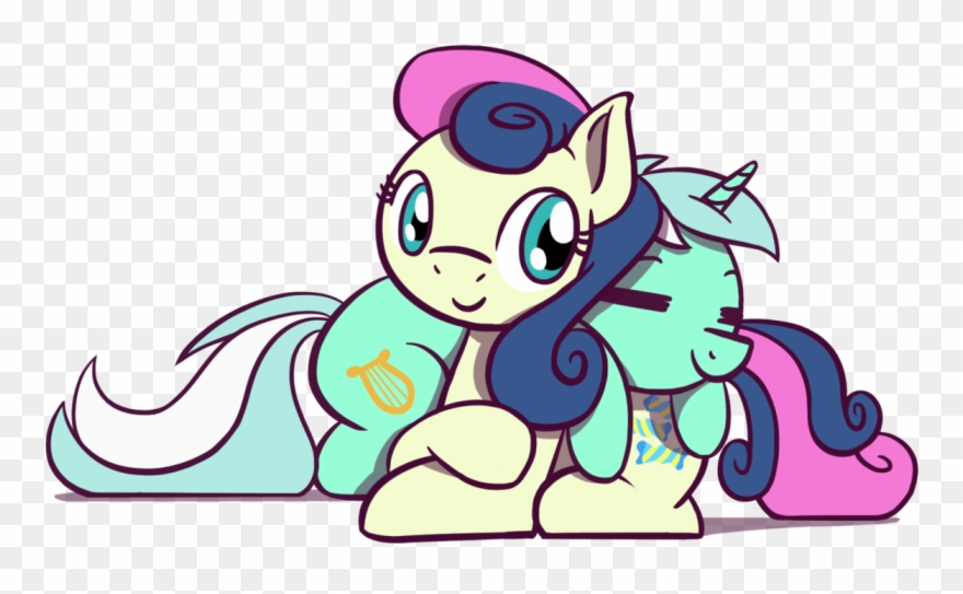Flutterluv, Bon Bon, Crossed Hooves, Cuddling, Cute, - My Little Pony ...