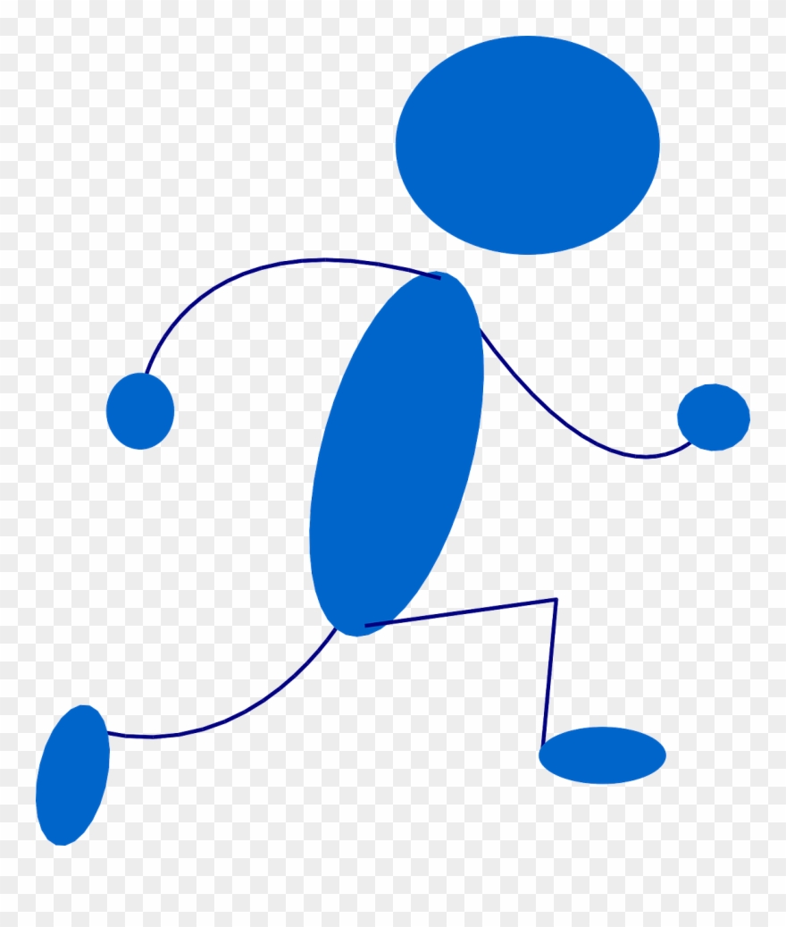 Stickman,stick - Blue Man Clip Art - Png Download (#1481160) - PinClipart