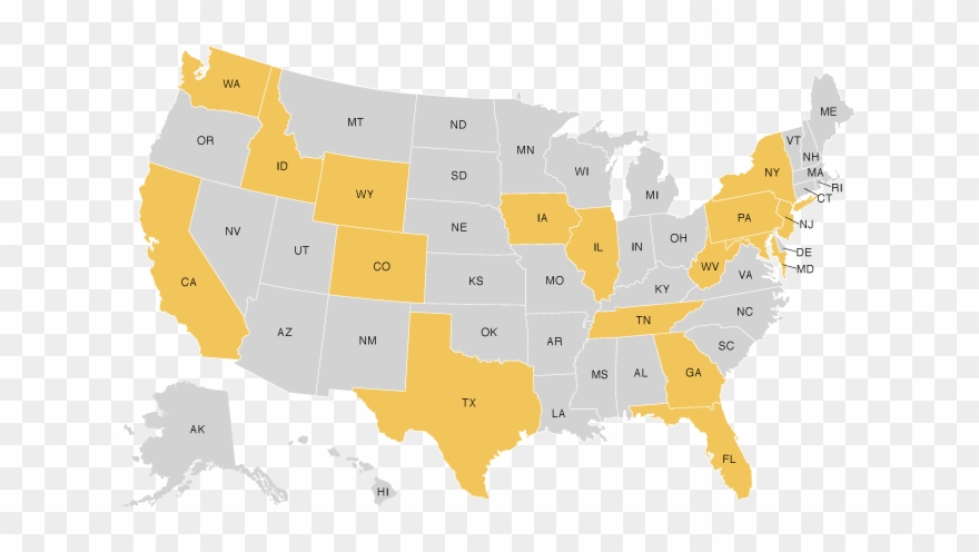 Outbreak Map - Canine Influenza 2018 Map Clipart (#1484990) - PinClipart