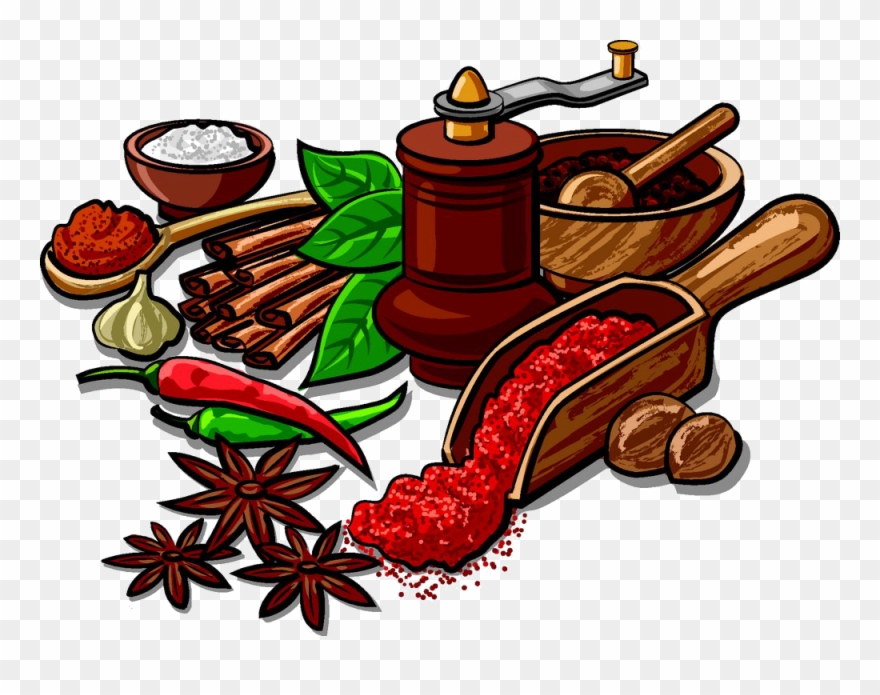 Indian Cuisine Spice Herb Clip Art Star - Spices And Herbs Clipart ...