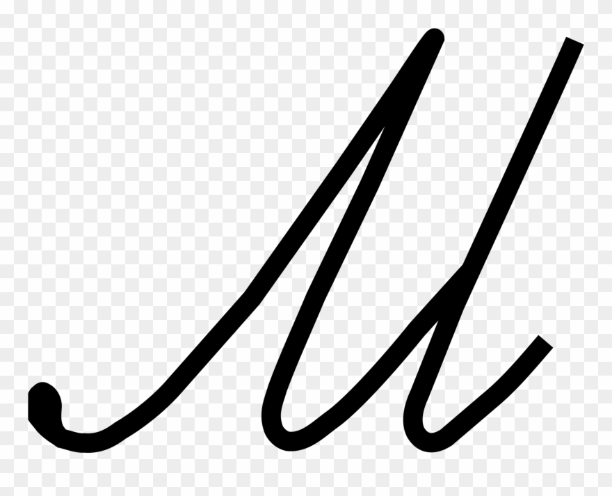 Open - Cursive M Transparent Clipart (#1495701) - PinClipart