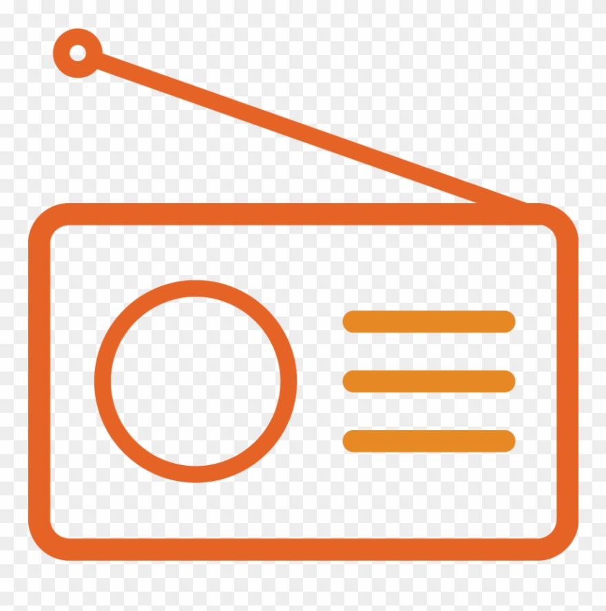 Radio Advertising Icon Clipart Radio Advertisement - Orange Radio Icon ...