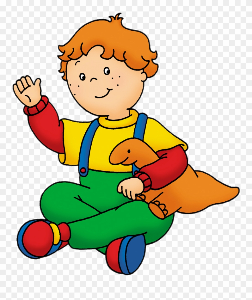 Caillou's Friend Leo Holding Toy Dinosaur - Caillou's Friend Clipart ...