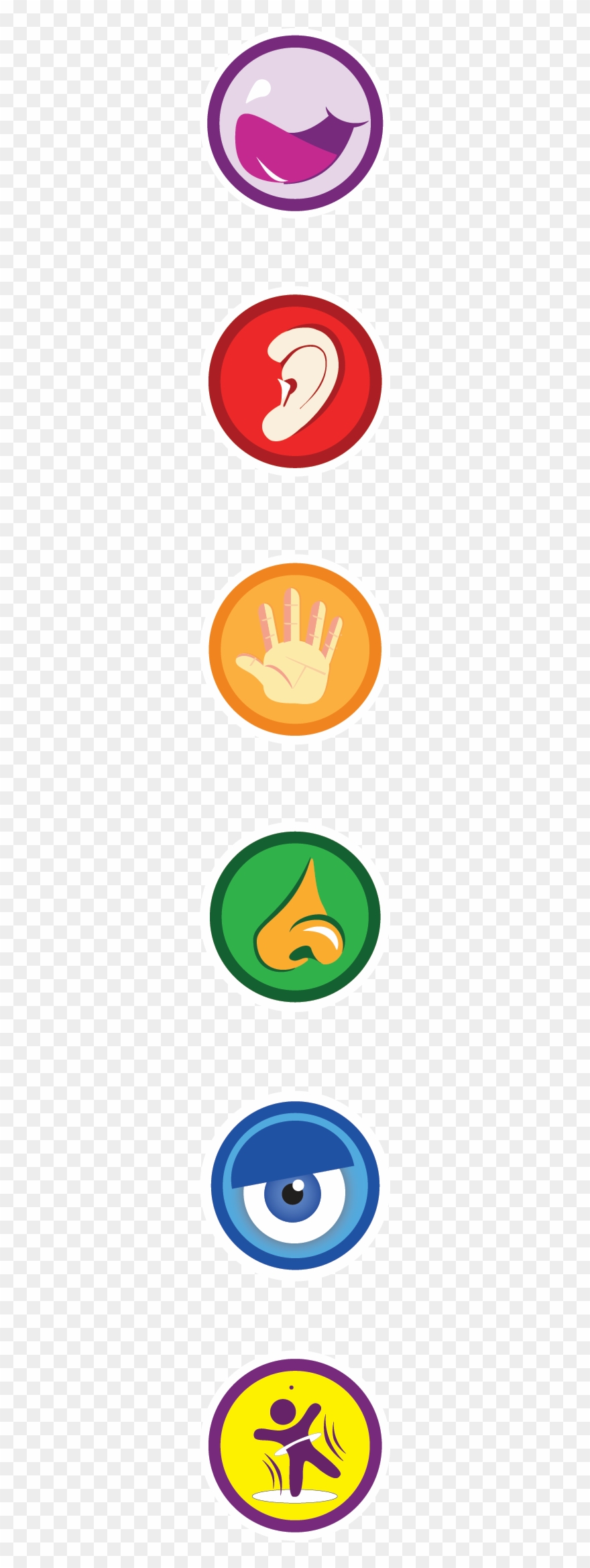 Senses Vertical-01 - Sensory Symbols Clipart (#1510523) - PinClipart