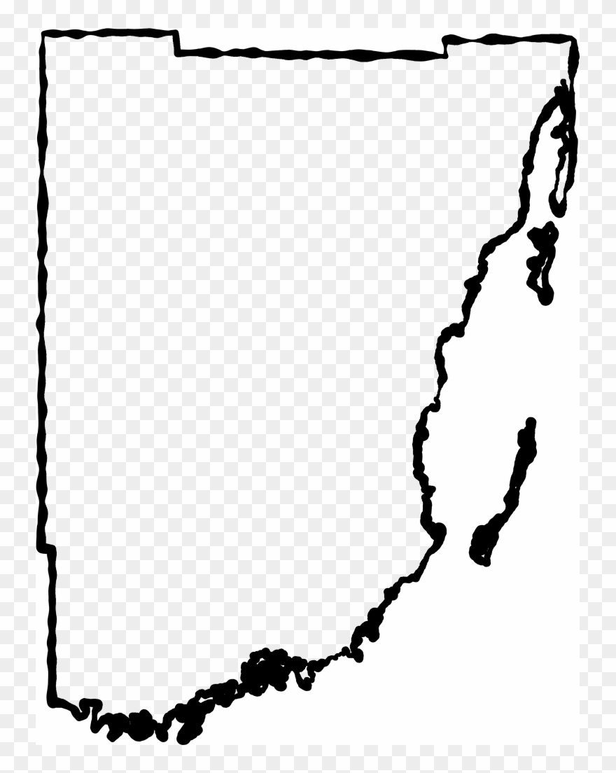 Fancy Squiggle - Outline Of Miami Florida Clipart (#1523631) - PinClipart