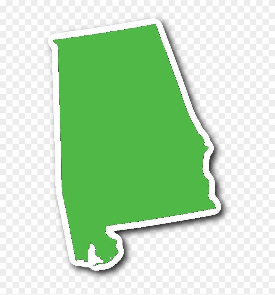 Download Alabama State Shape Sticker Lime Green Clipart (#1527881 ...