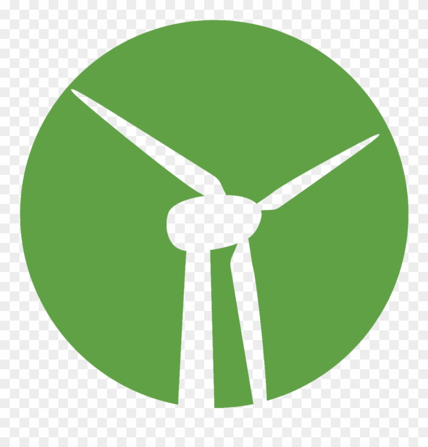 Wind Turbine Icon On Green Background - Wind Turbine Clipart (#1532157 ...