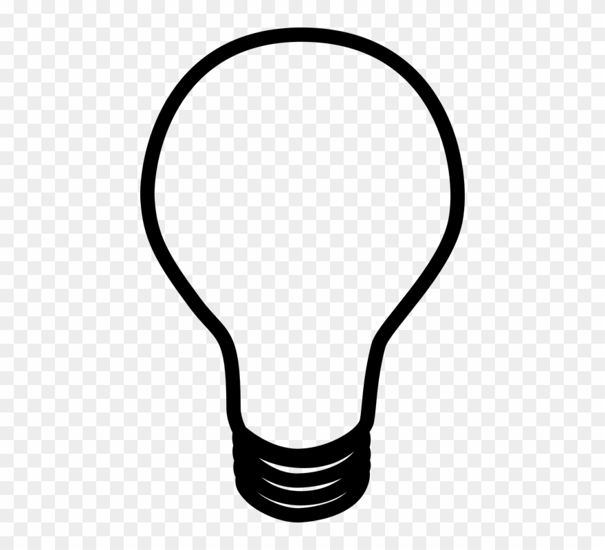 Light Bulb Outline 8, Buy Clip Art - Light Bulb Clip Art Black And ...