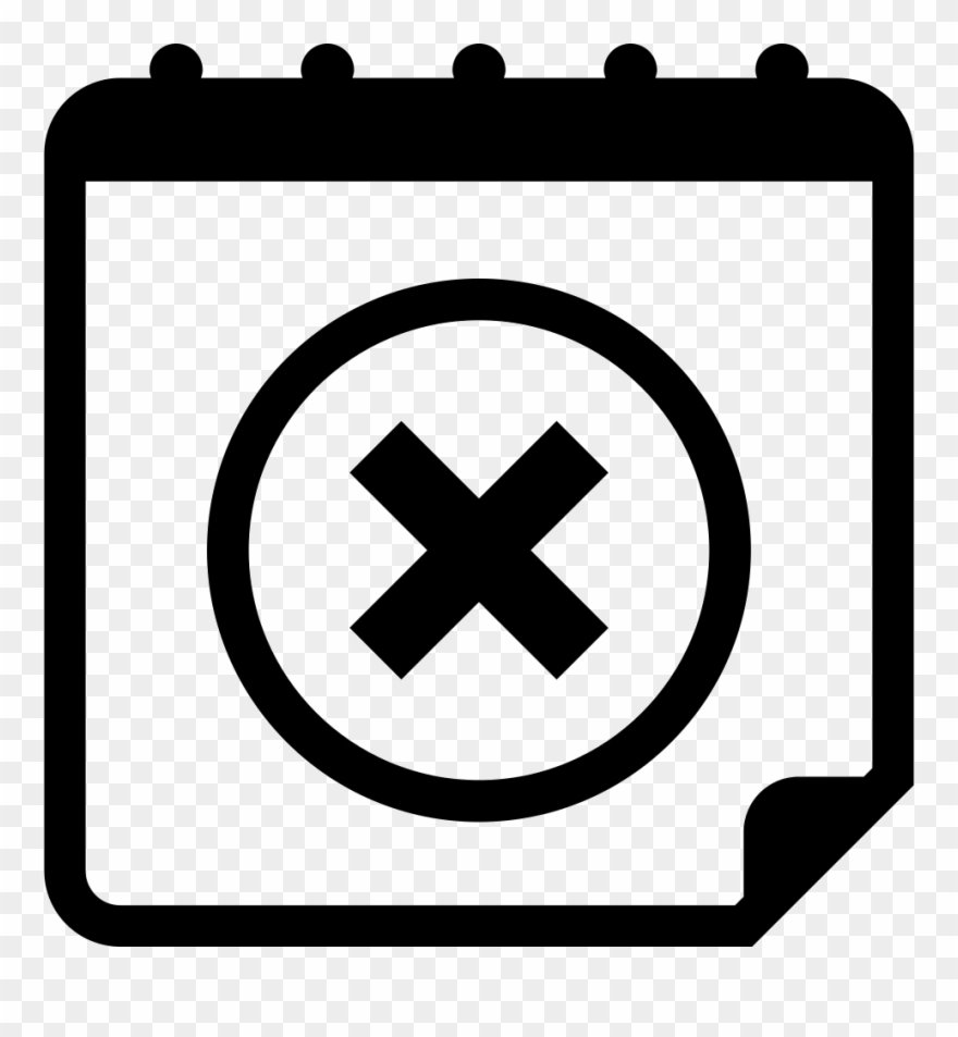 Delete Calendar Button Interface Symbol With A Cross - Add Event Icon ...