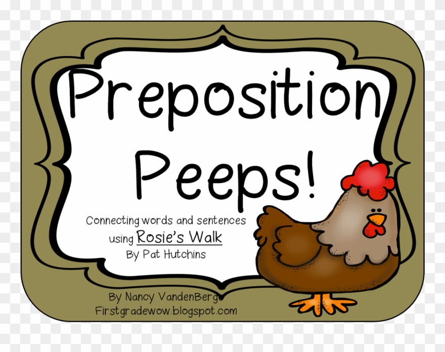 The Hands On Visual Retelling Preposition Book's Pattern - Cartoon ...