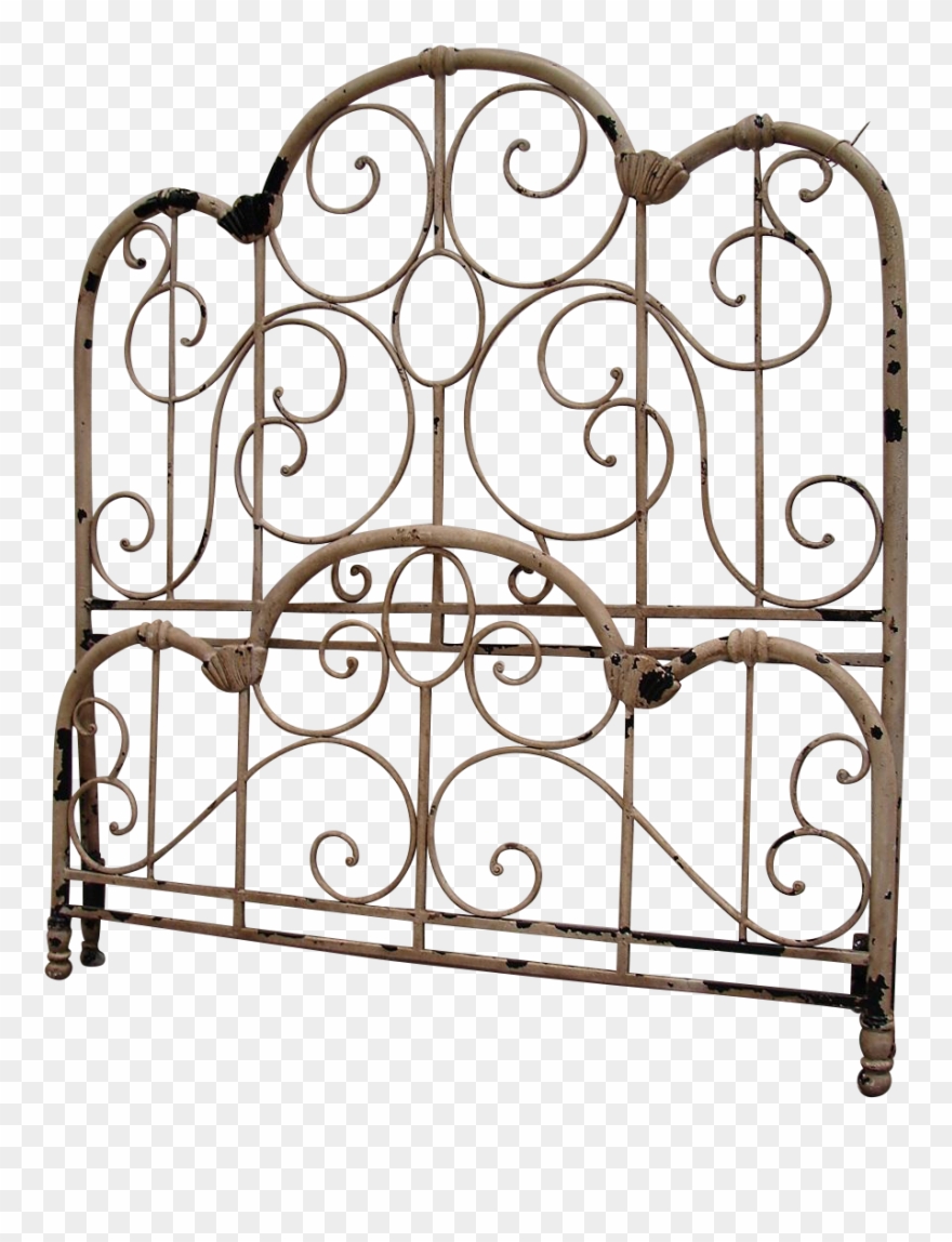 Wrought Iron Bed Frame Dark Bronze Metal Queen Size Clipart (#1547142 ...