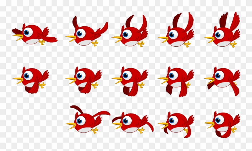 Download Bird Sprite Sheet Png Clipart (#1559690) - PinClipart