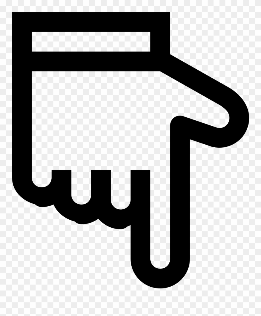 Hand Down Icon Clipart (#1582619) - PinClipart