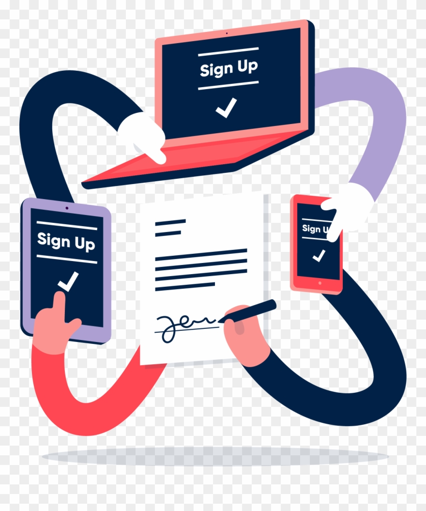 Sign Up Illustration - Illustration Sign Up Clipart (#1590304) - PinClipart