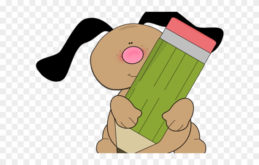 Download School Clipart Clipart Cute - Dog With Pencil Clipart - Png ...