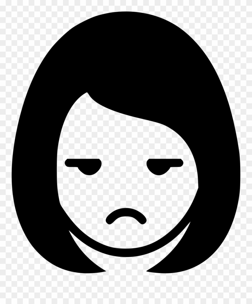 Sad Glare Girl Woman Comments - Happy Girl Icon Png Clipart (#1604734 ...