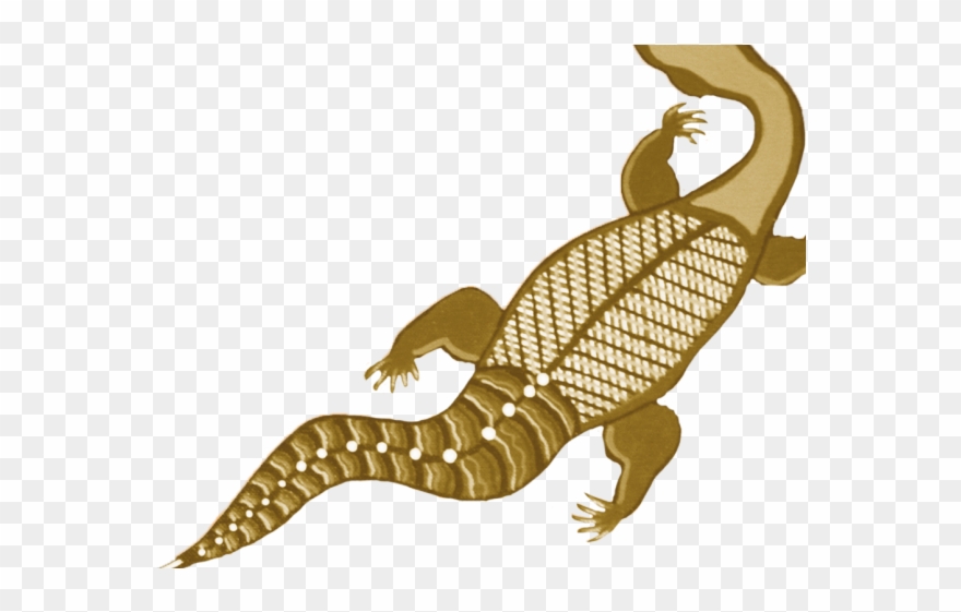 Goanna Clipart Aboriginal Art - Indigenous Silhouette Goanna - Png ...