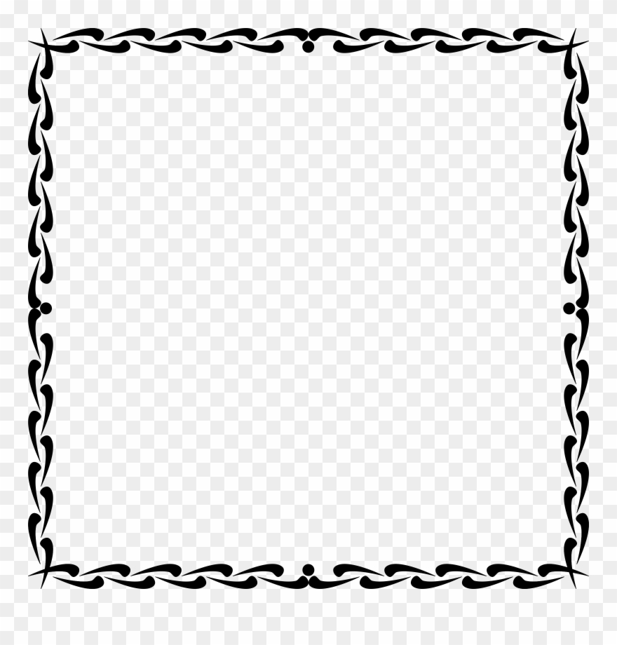 Big Image - Frame Design Bw Png Clipart (#1622859) - PinClipart
