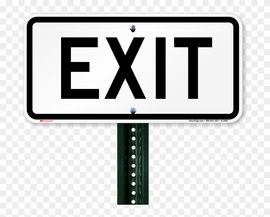 Big Exit Sign - Customer Parking Sign, 24" X 12" Clipart (#1623797 ...