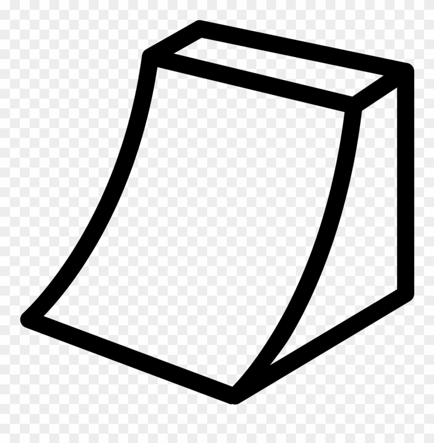 This Icon For Ramp Consists Of A Slightly Curved Rectangle - Skateboard ...