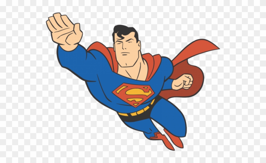 Superman Clipart Brave Man - Superman Cartoon - Png Download (#1649904 ...