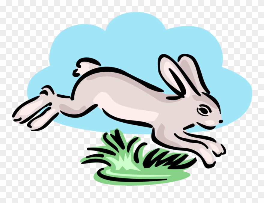 Bunny Rabbit Hopping Clip Art