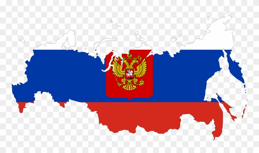 Download Big Image - Russia Map Flag Png Clipart (#1687220) - PinClipart