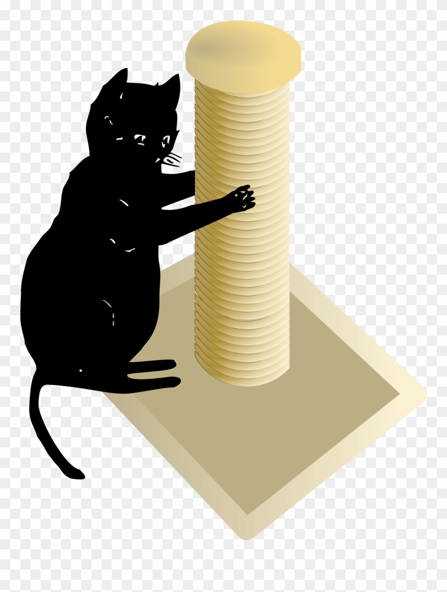 Free Cat And Scratching Post - Cat Scratch Post Clipart - Png Download ...