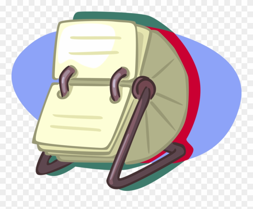 Vector Illustration Of Rolodex Rotating File Device Clipart (#1718271 ...